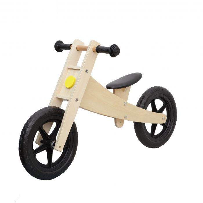 Houten Driewieler Loopfiets 2 in 1 - Zwart